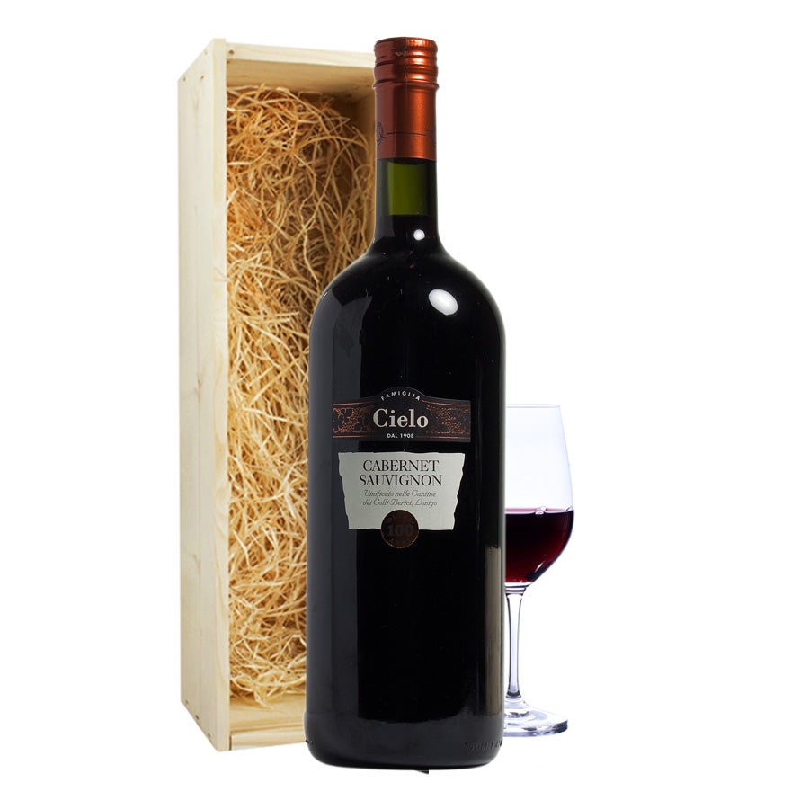 WIJN – Cielo Cabernet Sauvignon met etiket of wijnkist | YourSurprise.nl