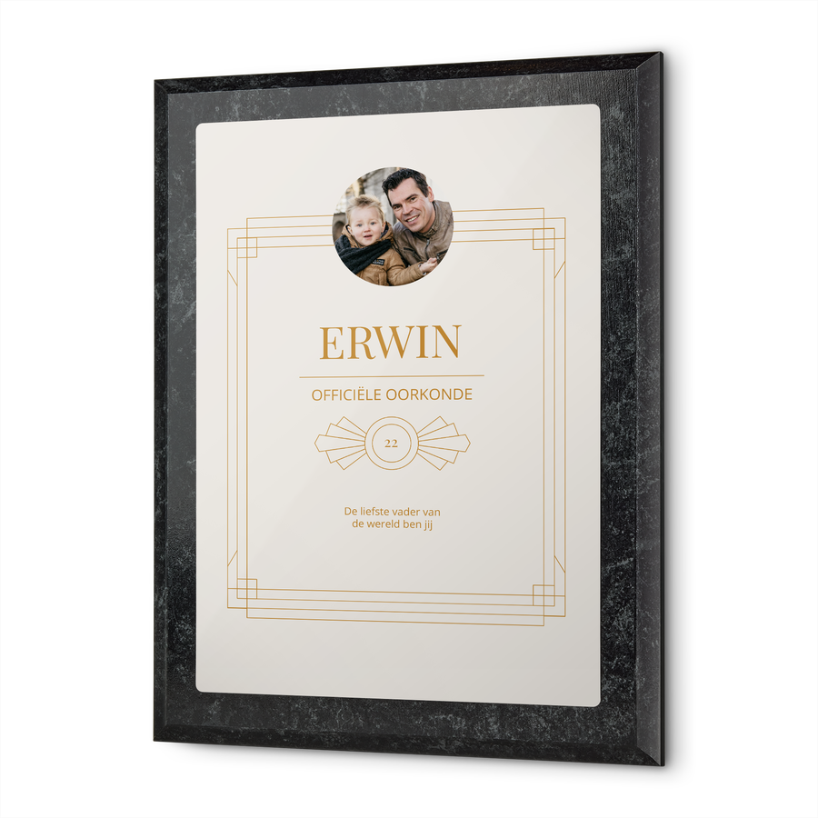 Oorkonde - De leukste oorkonde met eigen foto en tekst | YourSurprise