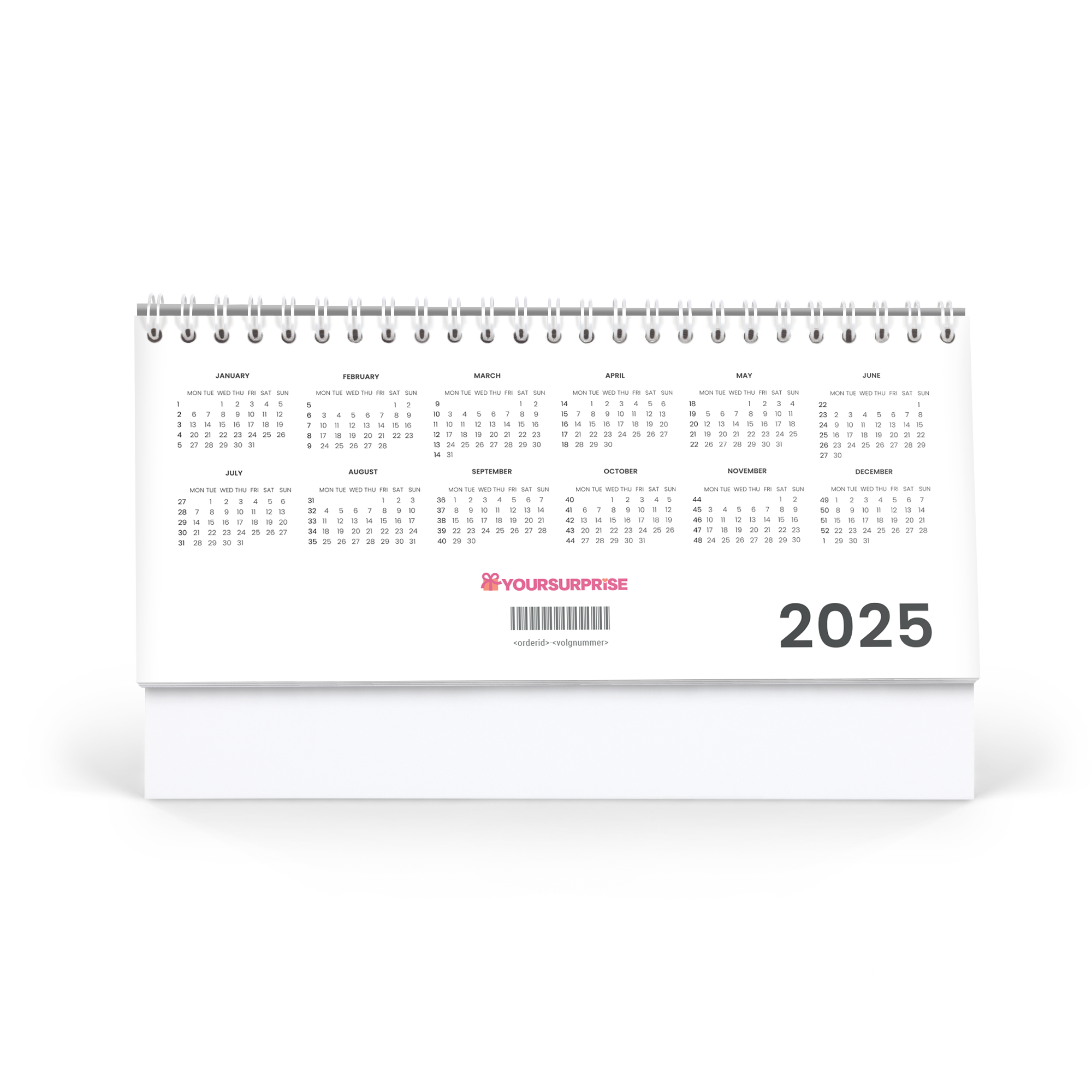 Personalised Desktop Calendar