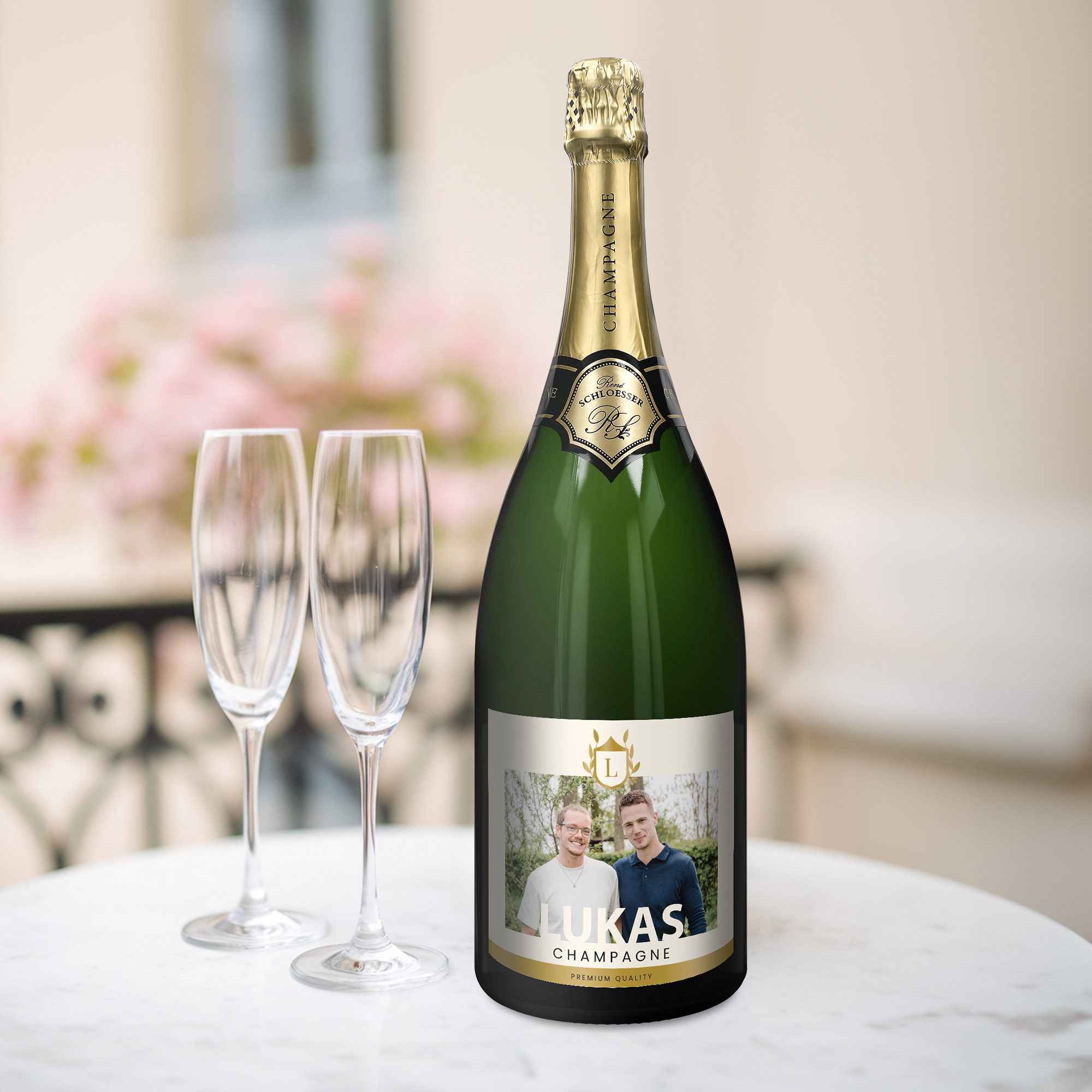 Magnum Champagne Personnalisé René Schloesser | Avec Coffret