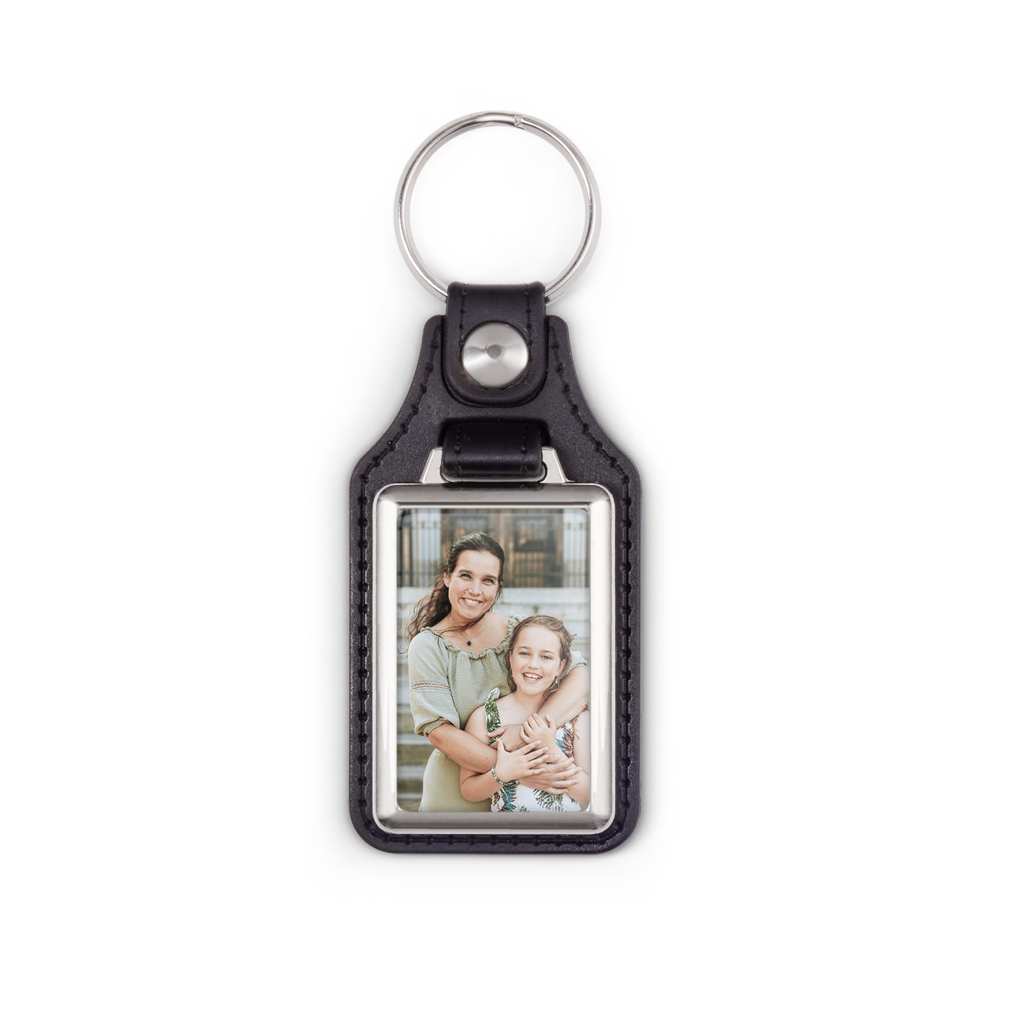 Leather key ring with photo | YourSurprise