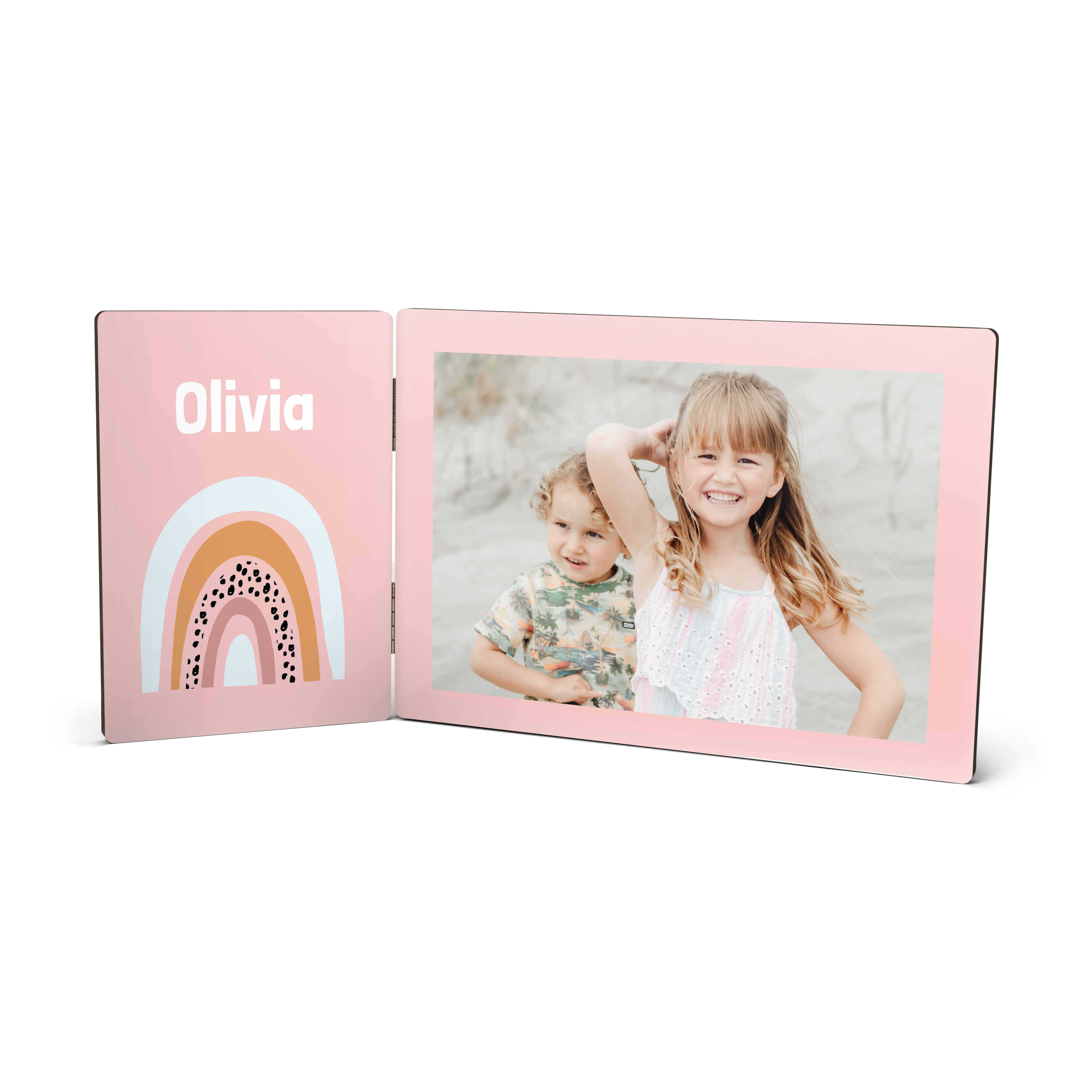 Hinged photo frame with photo and text | YourSurprise
