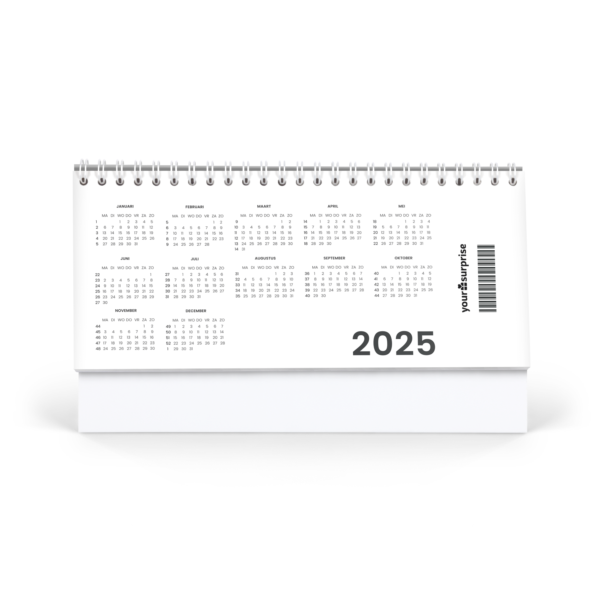 Bureaukalender Bedrukken | met Volledig Jaaroverzicht