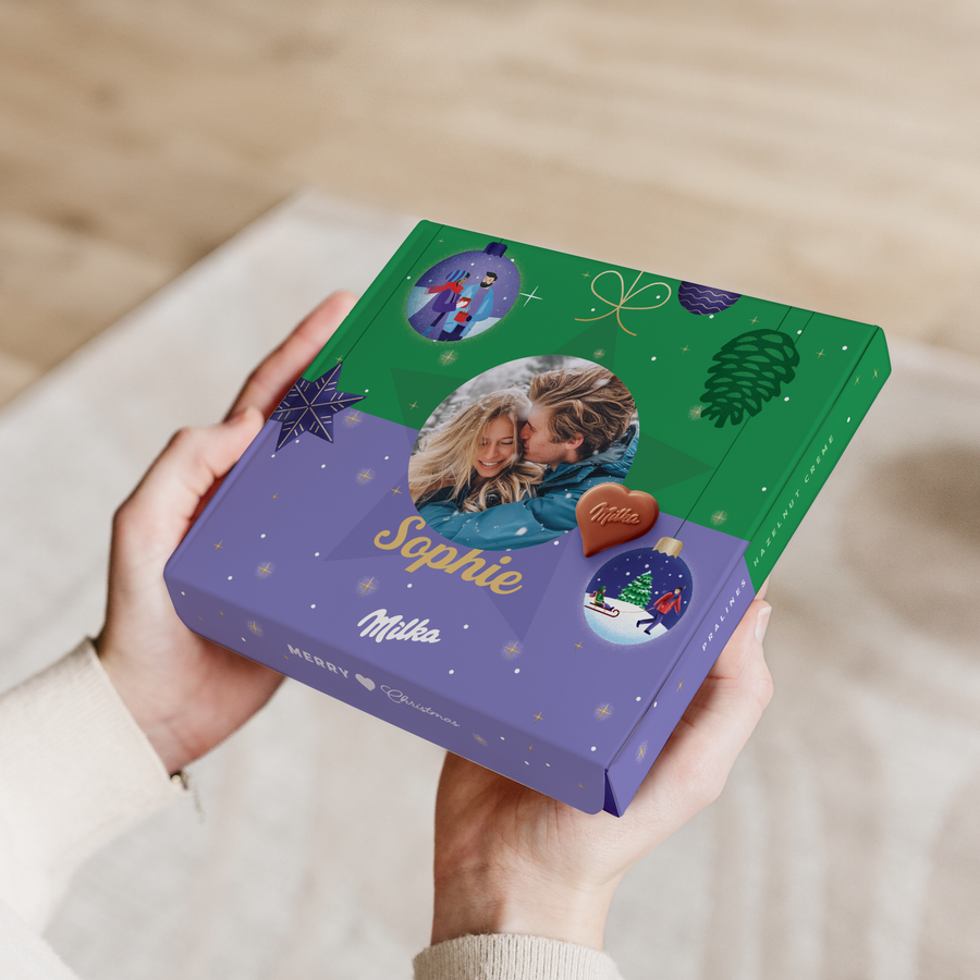 Personalised Milka chocolate gift box - Christmas | YourSurprise