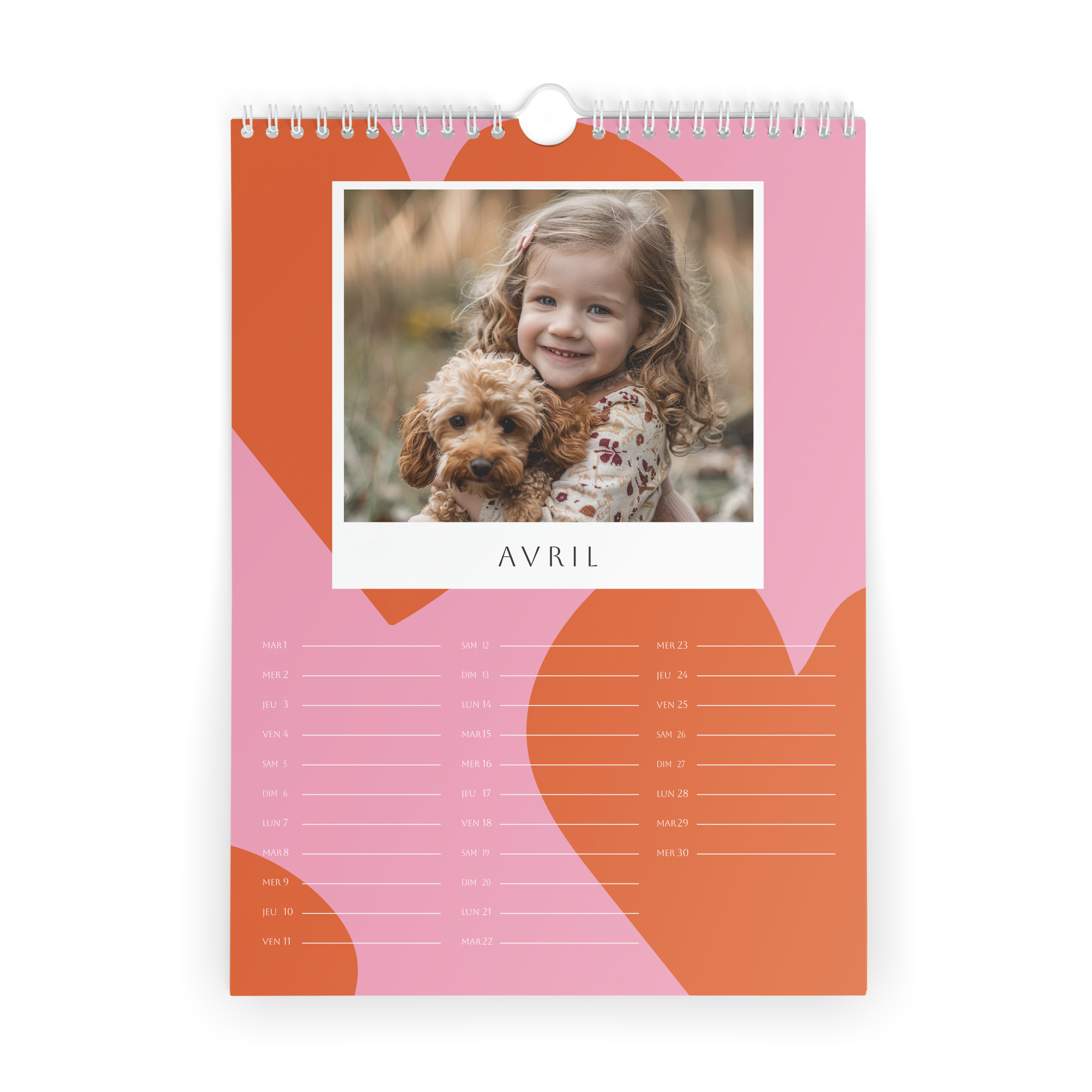 Calendrier Photo Personnalisé Annuel | Personnalisation Facile